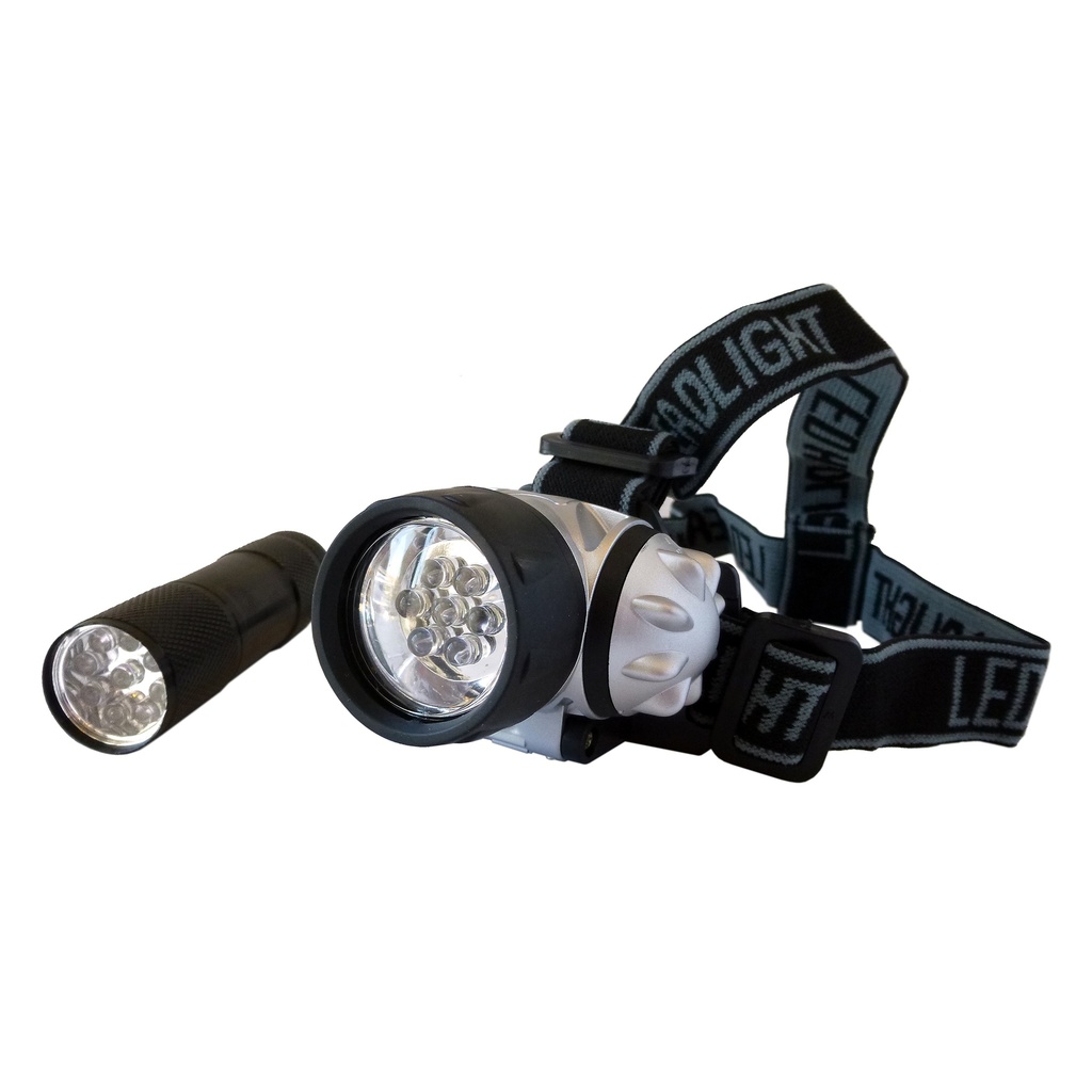 LINTERNA 9LED + LINTERNA CABEZA 7 LED MACROTEL | Macrotel